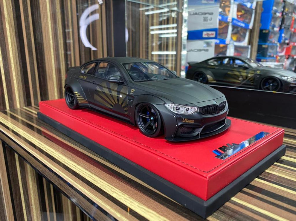 1/18 Diecast Miniature BMW M4 Liberty Walk Black AutoBarn Model Car ...