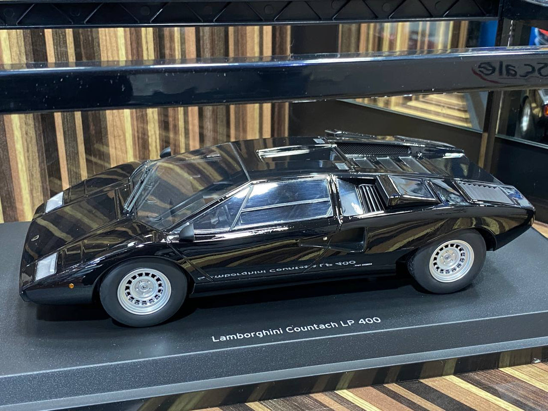 1/18 Diecast Lamborghini Countach LP 400 Black Kyosho Scale Model Car ...