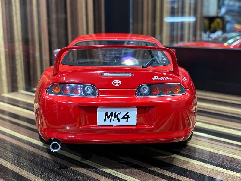 1/18 Diecast Toyota Supra MK4 Red Solido Scale Model Car – dturman.com