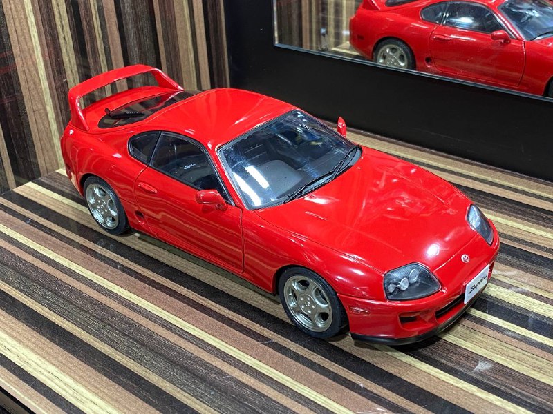 1/18 Diecast Toyota Supra MK4 Red Solido Scale Model Car – dturman.com