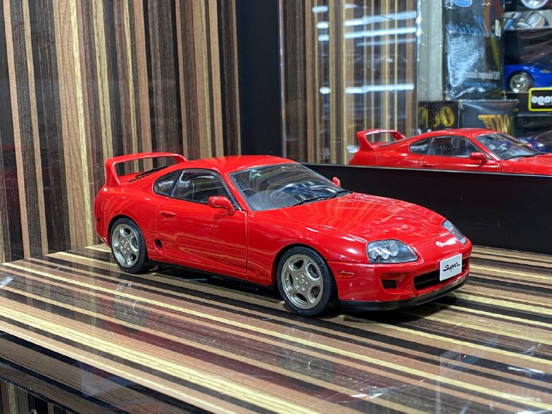 1/18 Diecast Toyota Supra MK4 Red Solido Scale Model Car – dturman.com