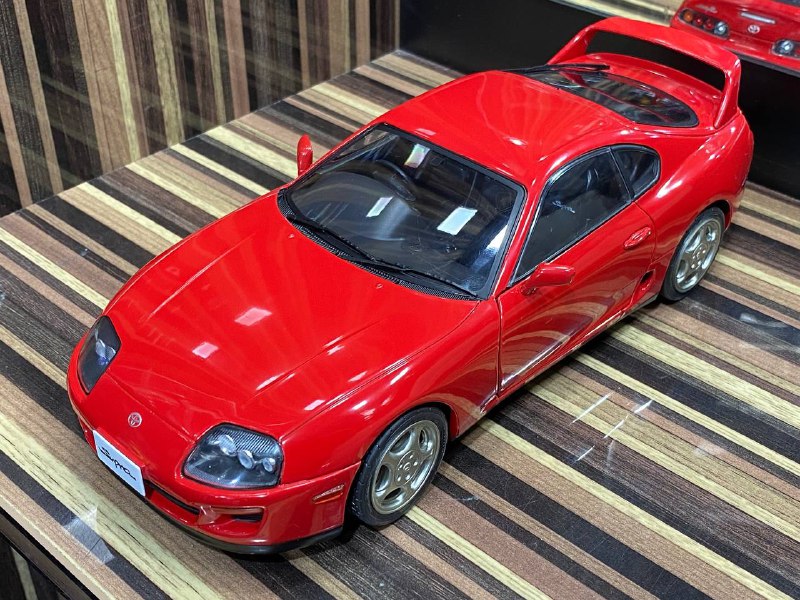 1/18 Diecast Toyota Supra MK4 Red Solido Scale Model Car – dturman.com